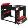 Ivy Bronx Modern Full Gaming Loft Bed With Lighted Desk, Storage ...