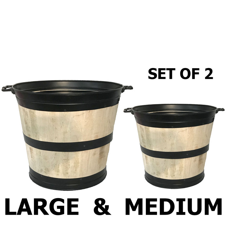 Bloomsbury Market Metal 2 Piece Bucket Set | Wayfair.co.uk