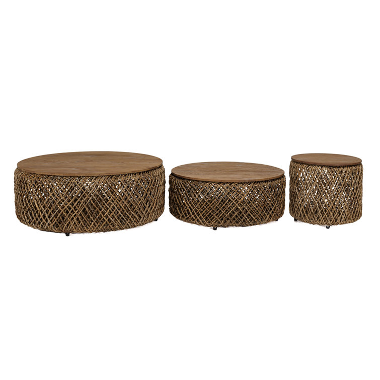 Bay Isle Home Aadhyan Drum Coffee Table | Wayfair.co.uk