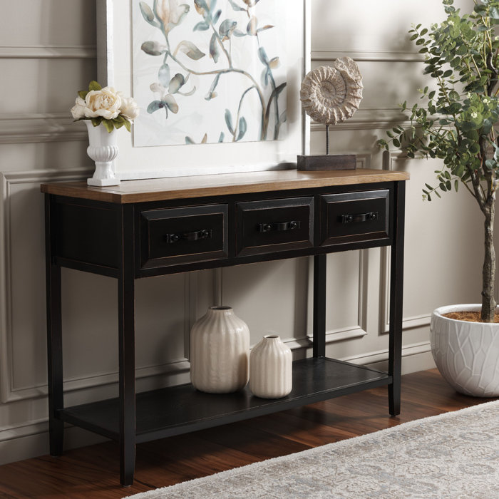 Highland Dunes Pauly 42" Solid Wood Console Table & Reviews | Wayfair