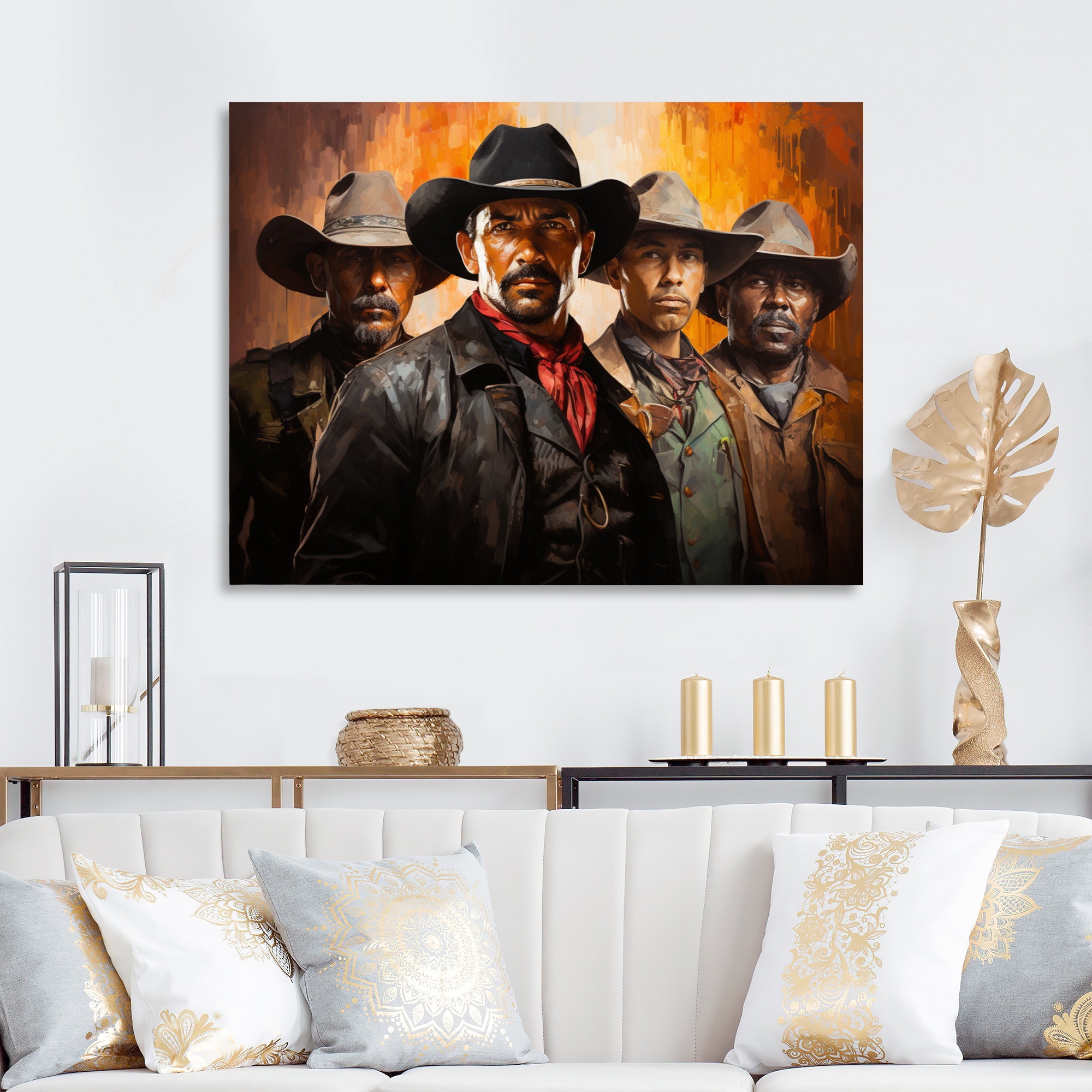Foundry Select Western Frontier Vigilantes Cowboys II Framed On Canvas ...