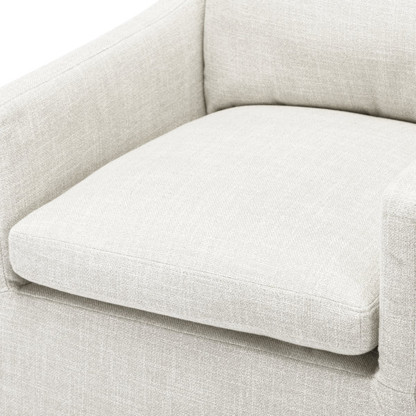 Latitude Run® Virlyn 19" Wide Modern Minimalist Linen Down Fill Dining ...