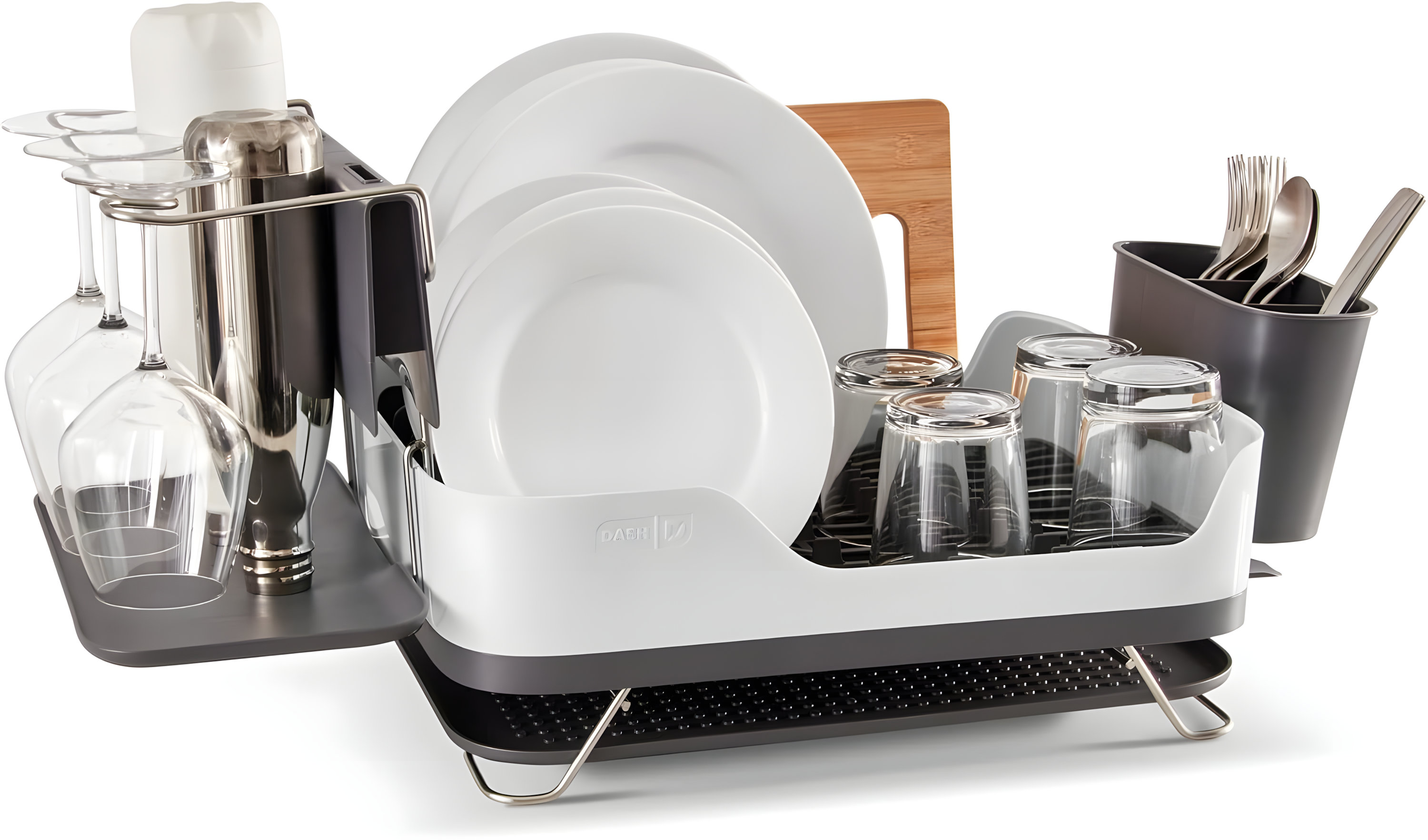 BY Family Full Size Dish Rack With Plate Holder, Cup Rack, Utensil ...