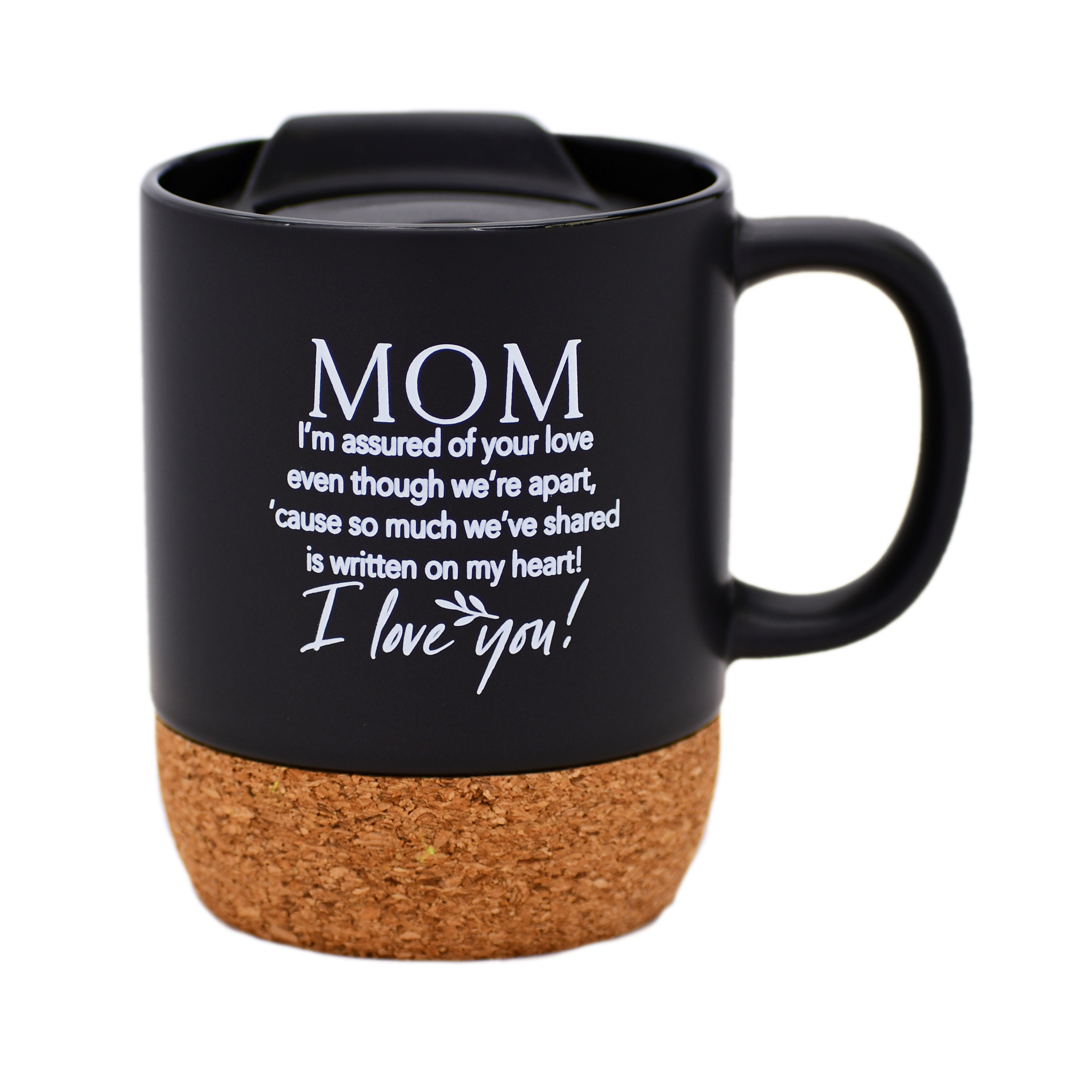 Dexsa Mom I''m Assured Designer Cork Bottom Mug With Lid - 14 Oz | Wayfair