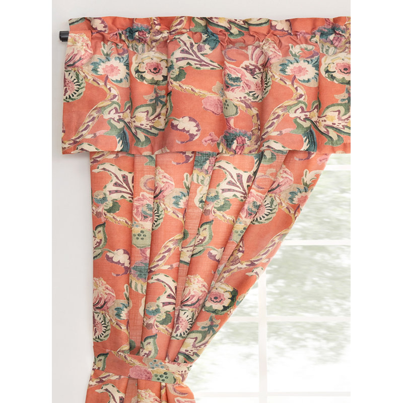 Rose Tree Cara Floral Tailored Valance | Wayfair