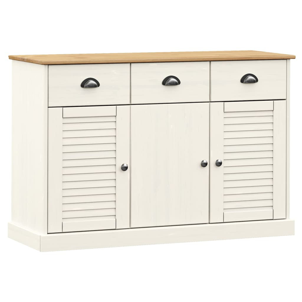 Brambly Cottage Sumler 113 Cm Wide 3 Drawer Pine Solid Wood Sideboard ...
