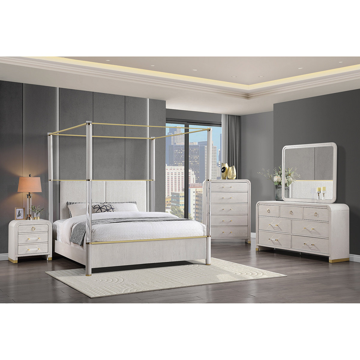 Astoria Grand Malco King Oak 5PC Bedroom Set | Wayfair