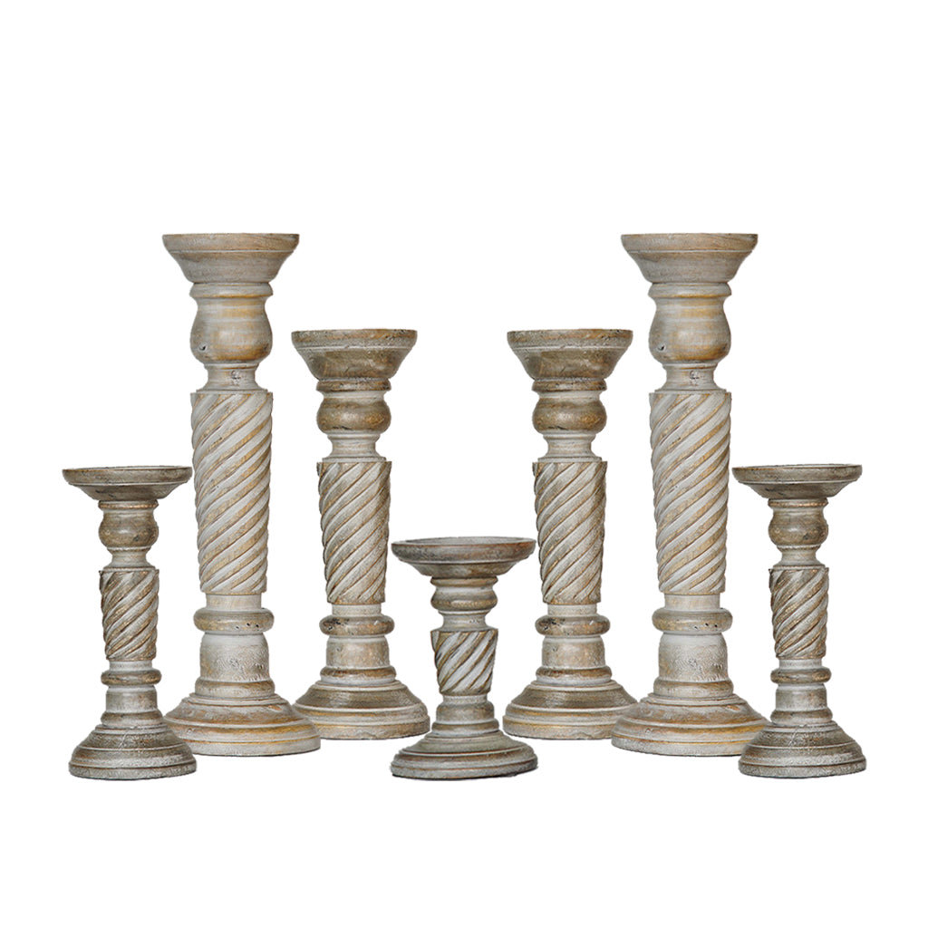 One Allium Way® 15'' H Wood Tabletop Pillar | Wayfair