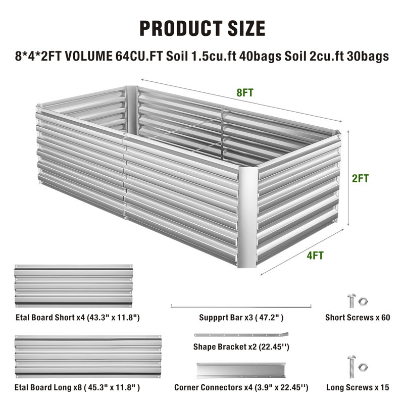 Arlmont & Co. Metal Raised Garden Bed & Reviews | Wayfair