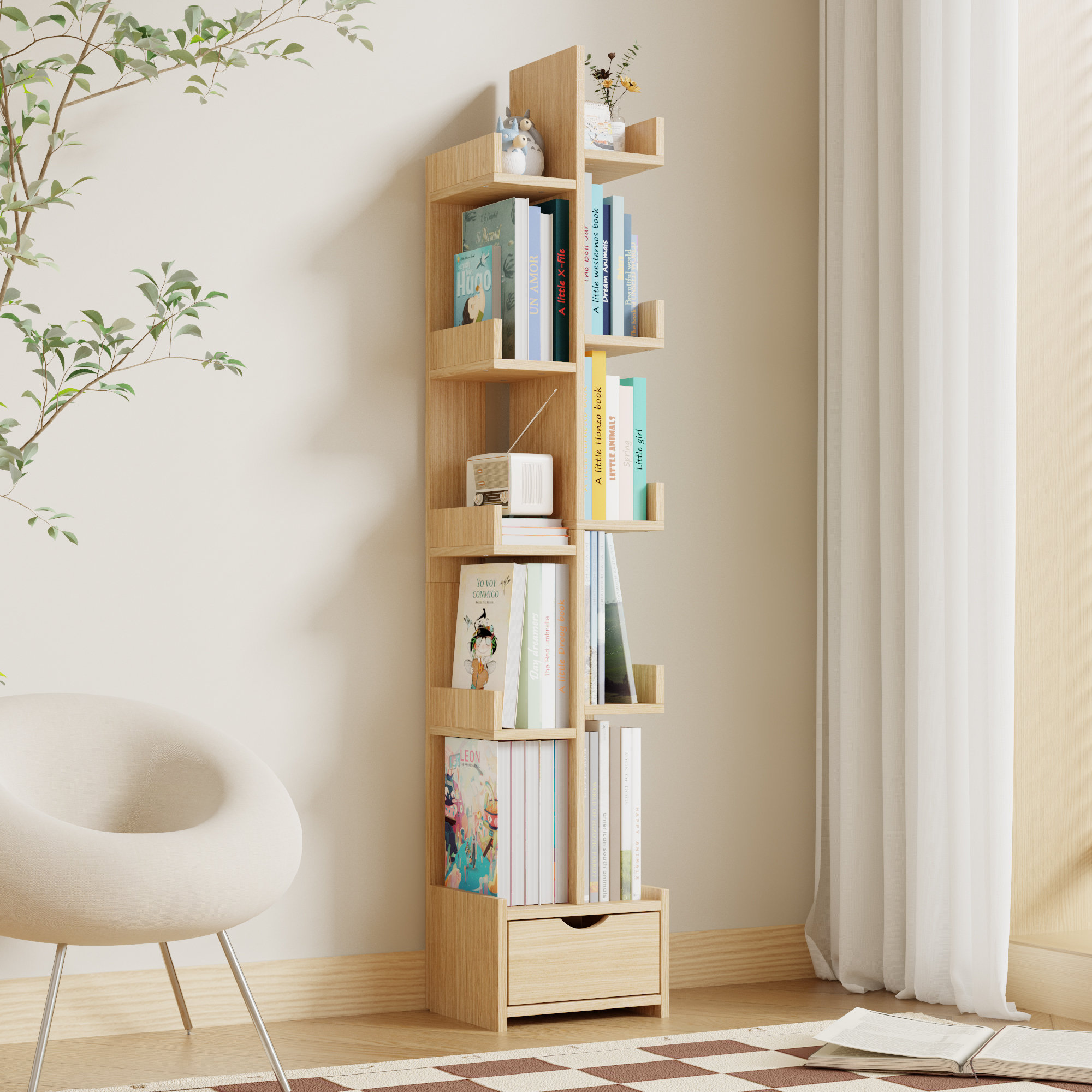 Caldion 150cm H x 27cm W Standard Bookcase | Wayfair.co.uk