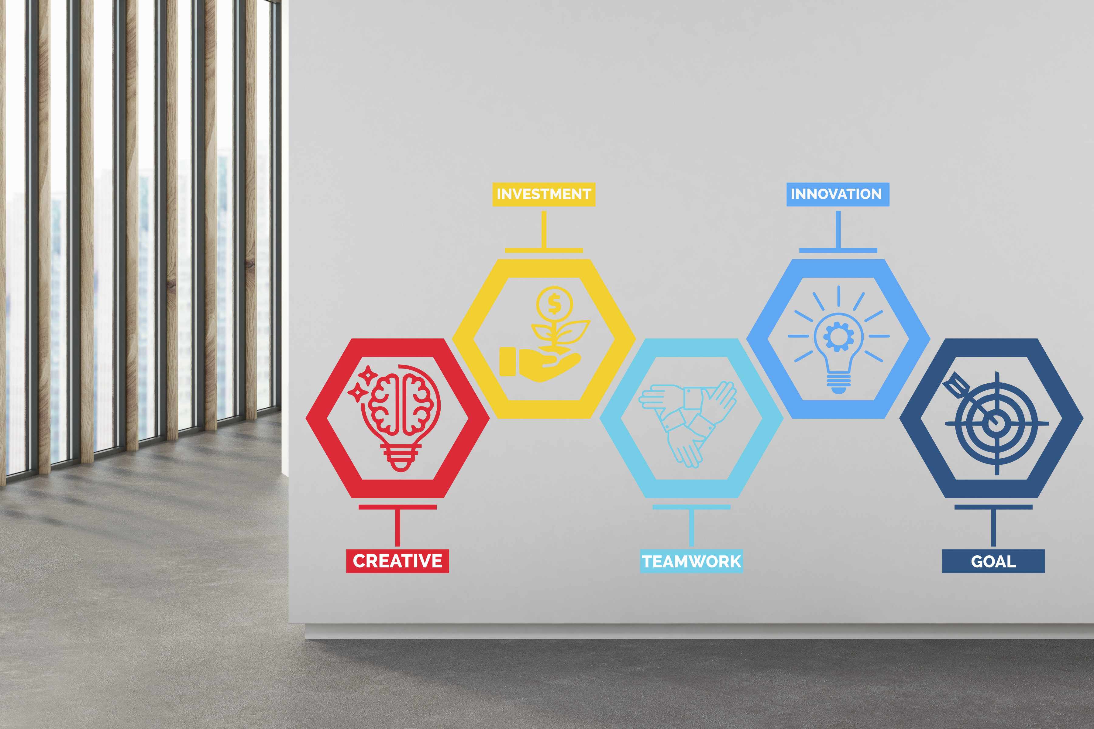 Stickalz Core Value Wall Decal, Business Office Wall Decal, Marketing ...