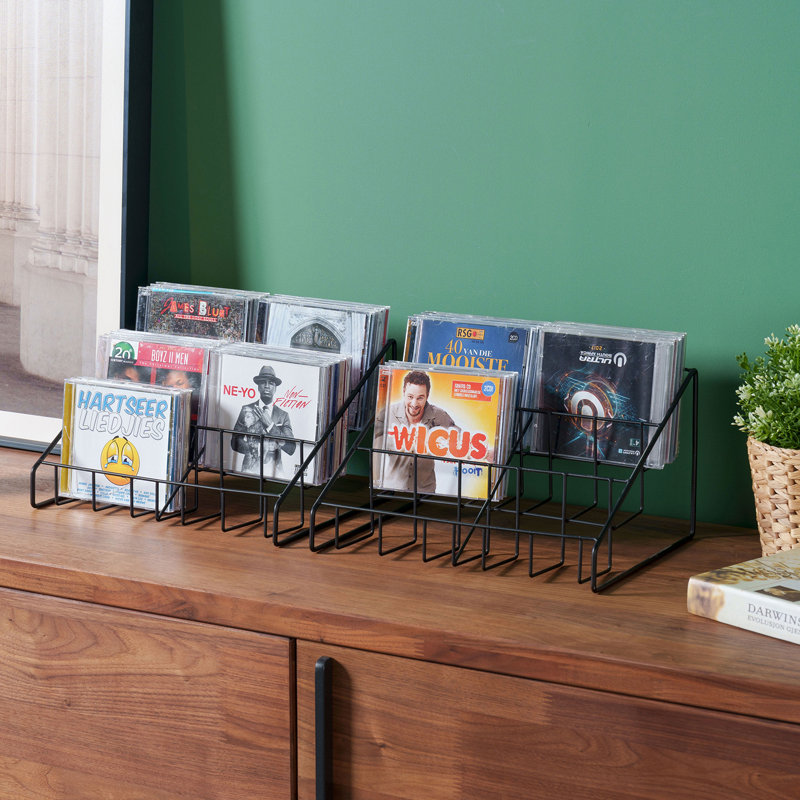 Rebrilliant CD DVD Metal Media Storage Rack & Reviews | Wayfair