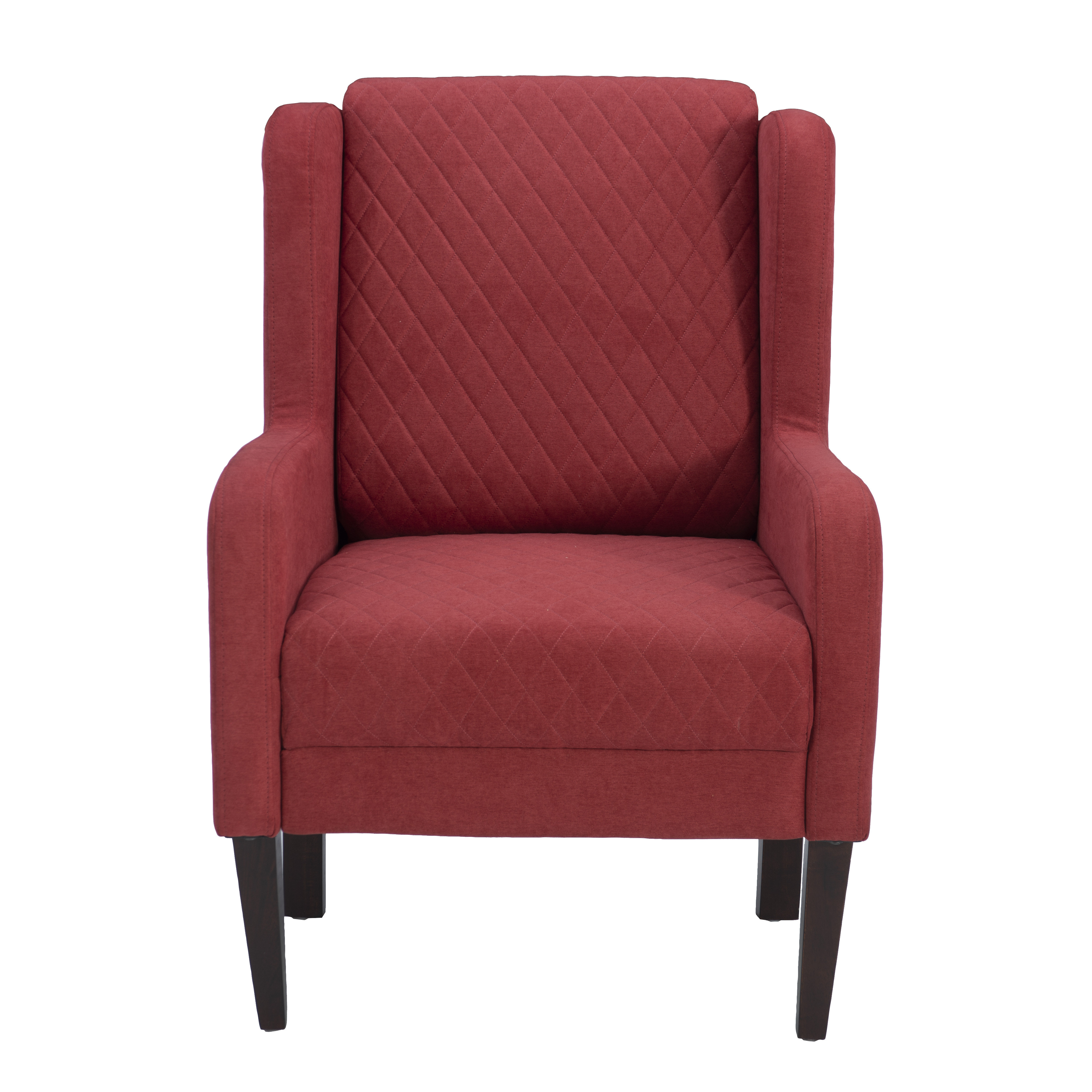 Red Barrel Studio® Lyric Quilted Wingback Chair With Solid Wood Legs ...