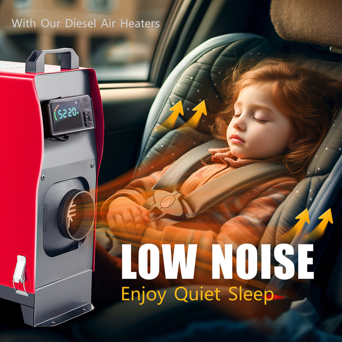 ROOMARK 12V All-In-One Portable Diesel Parking Air Heater, Parking Bunk ...