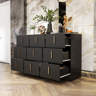 Mercer41 47.3” Wide 9 Drawer Dresser With Black Corrugated Blister ...