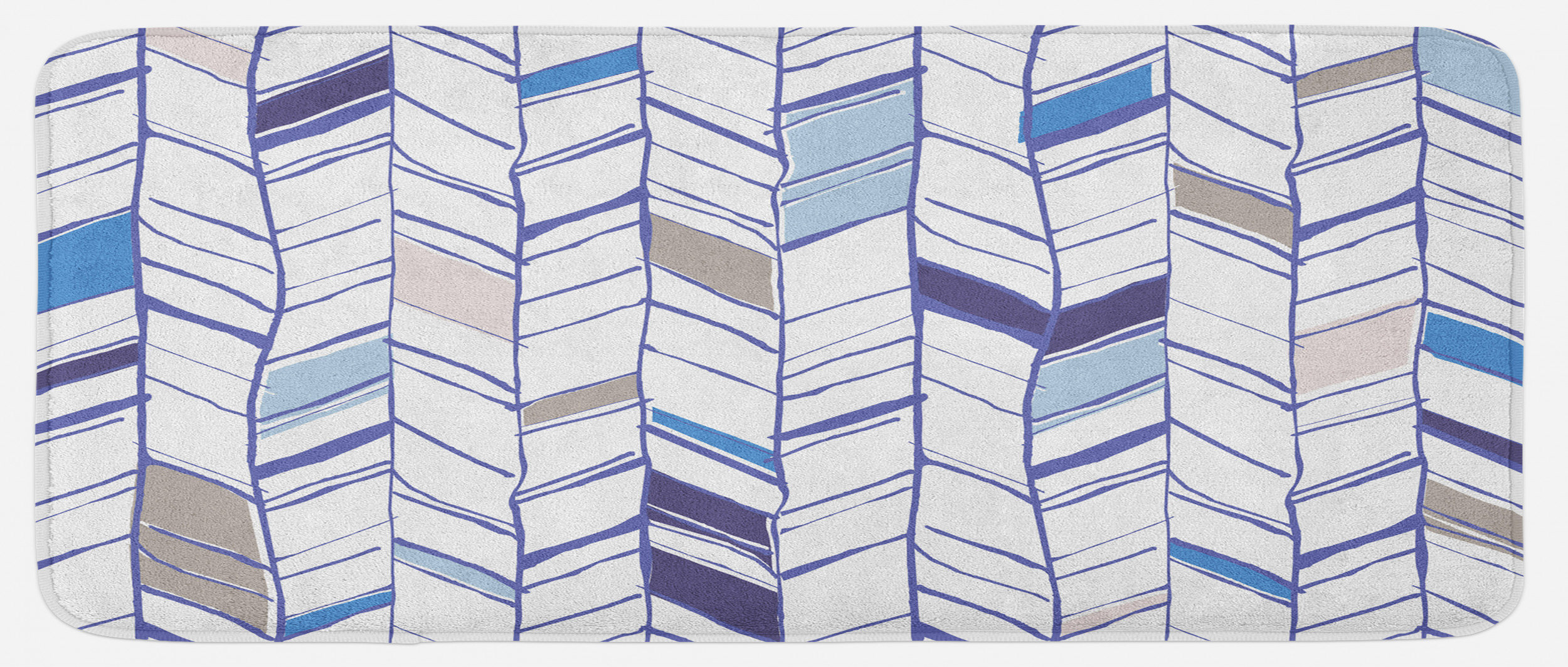 East Urban Home Tribal Zigzag Lines Pattern In Various Shades Geometric ...