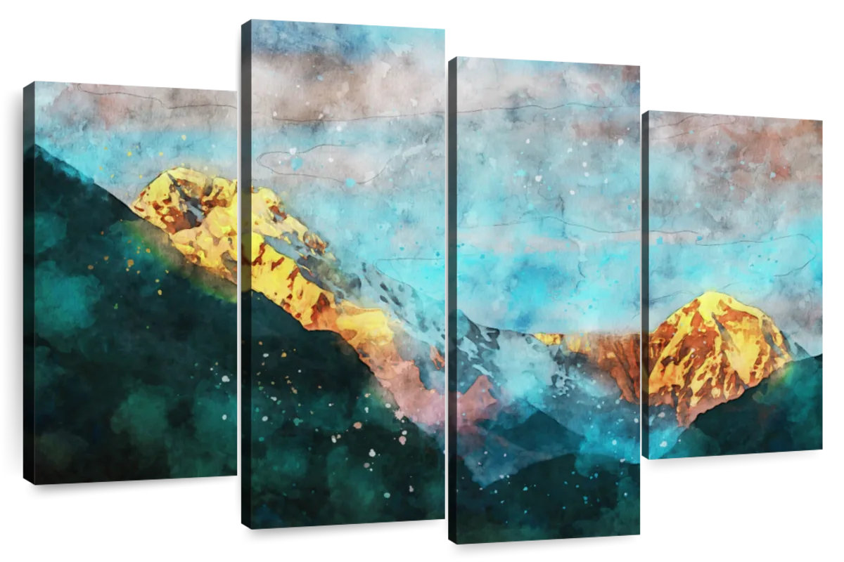 Wade Logan® Avery Mountain Abstract Landscape | Wayfair