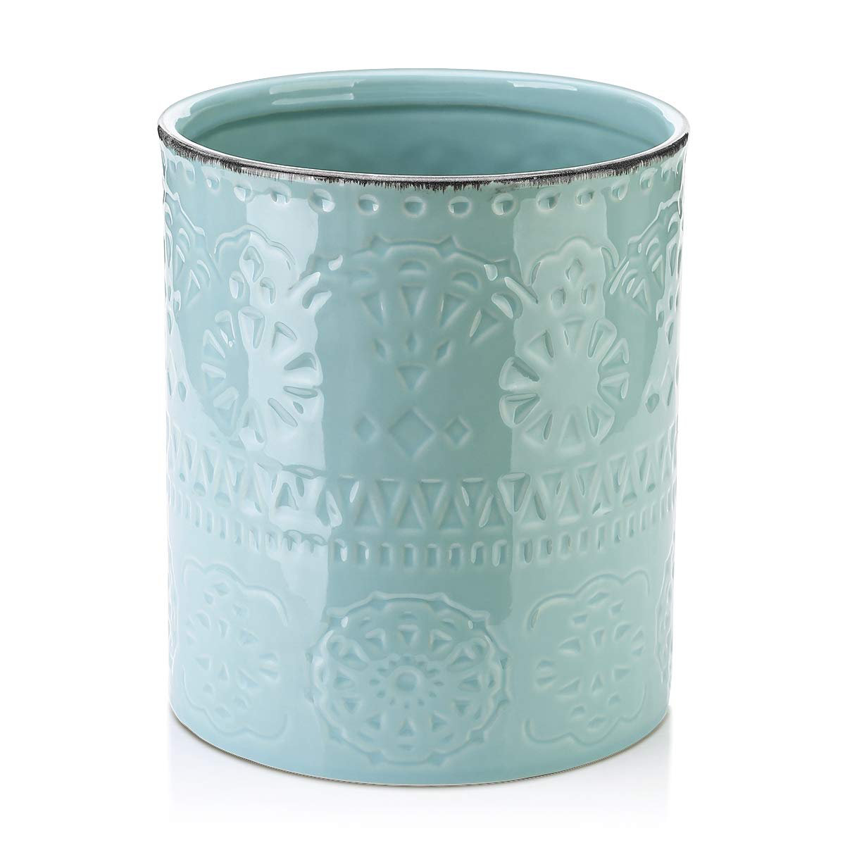 Rosalind Wheeler Large Utensil Holder, 7.2" Kitchen Utensil Crock With ...