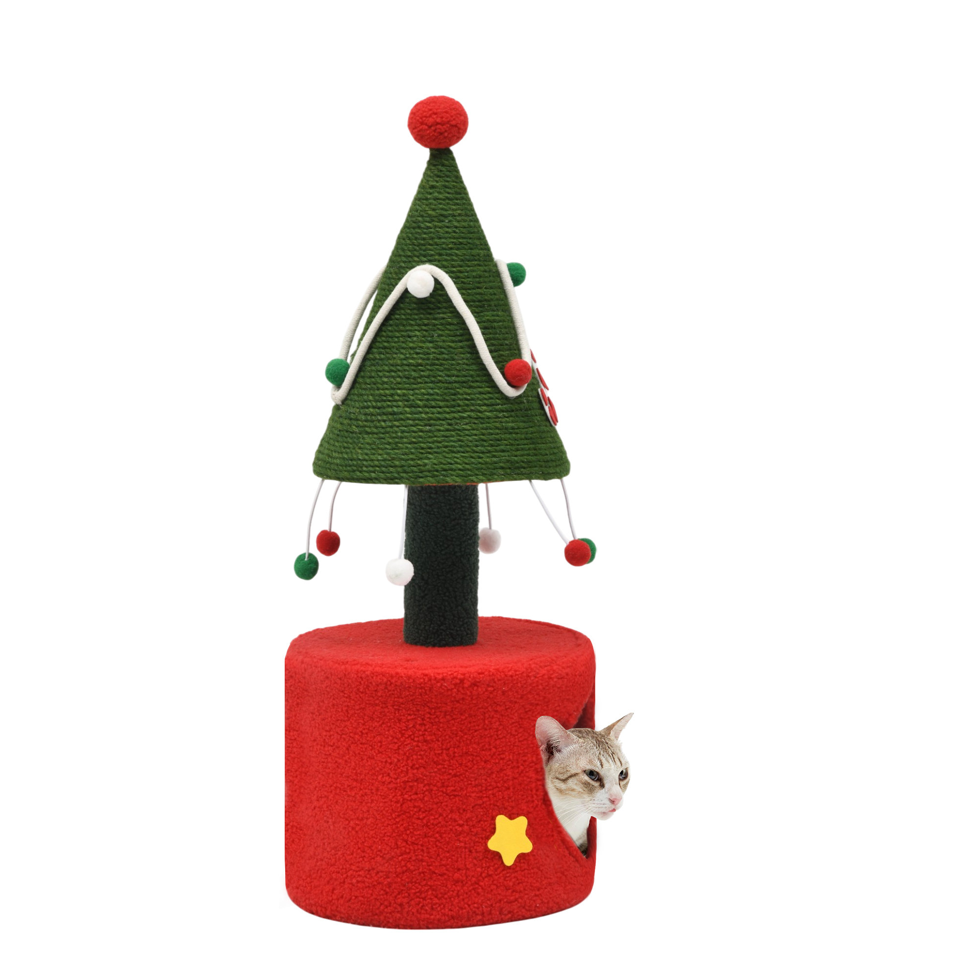 Tucker Murphy Pet™ Festive Christmas Cat Tree with Scratching Post and ...