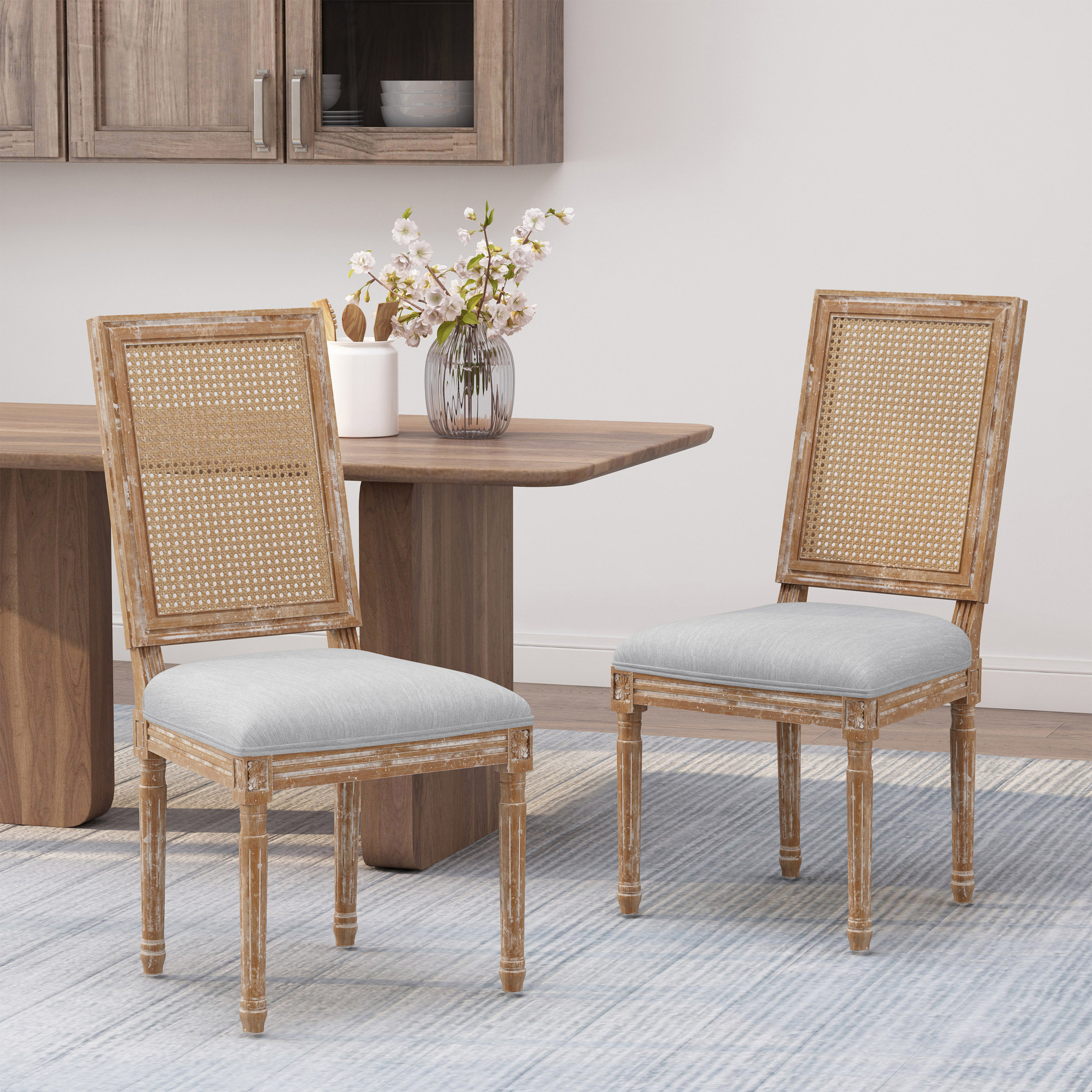 Kelly Clarkson Home Sherrill Upholstered Solid Wood Side Chair ...
