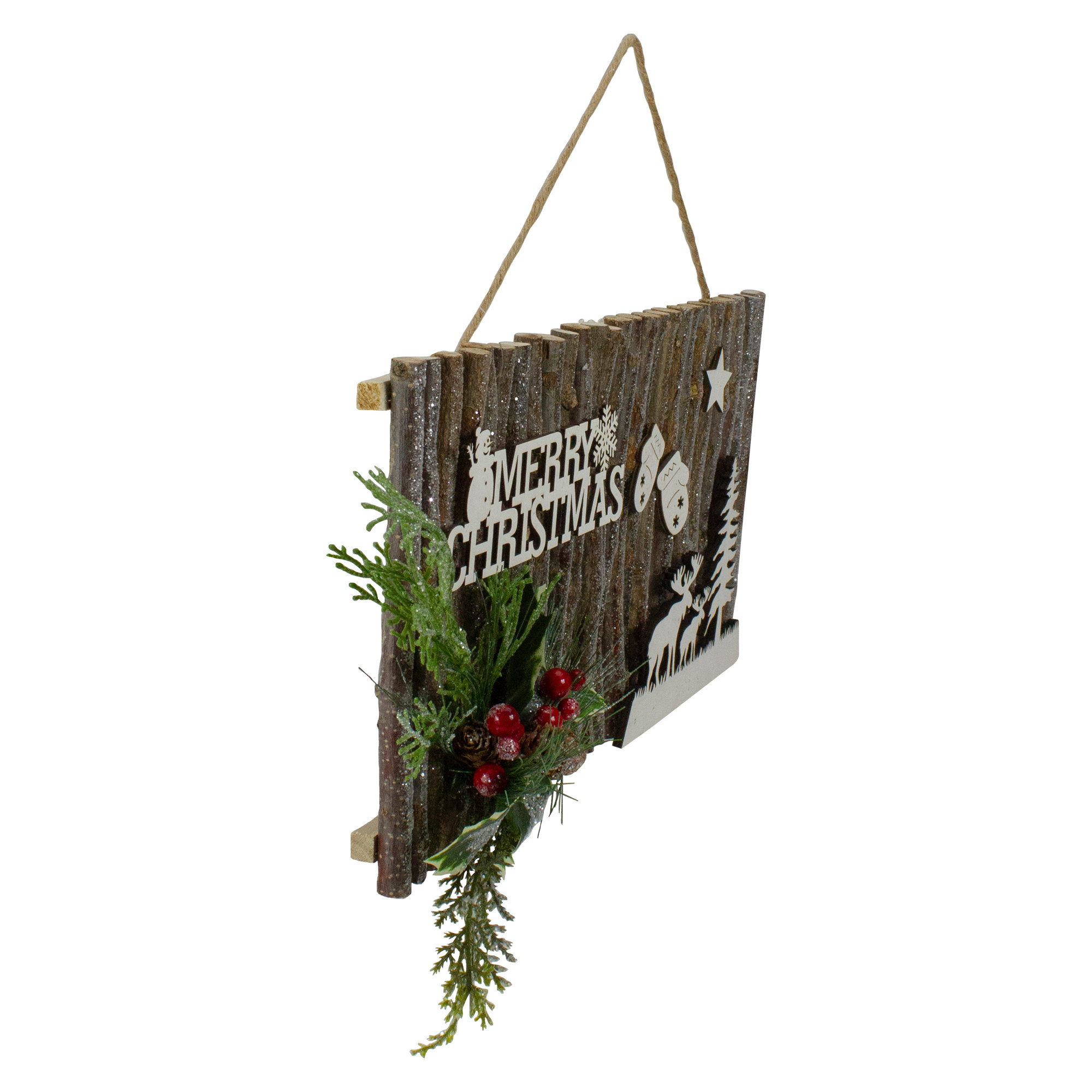 The Holiday Aisle® 16" Rustic "Merry Christmas" Wall Sign | Wayfair