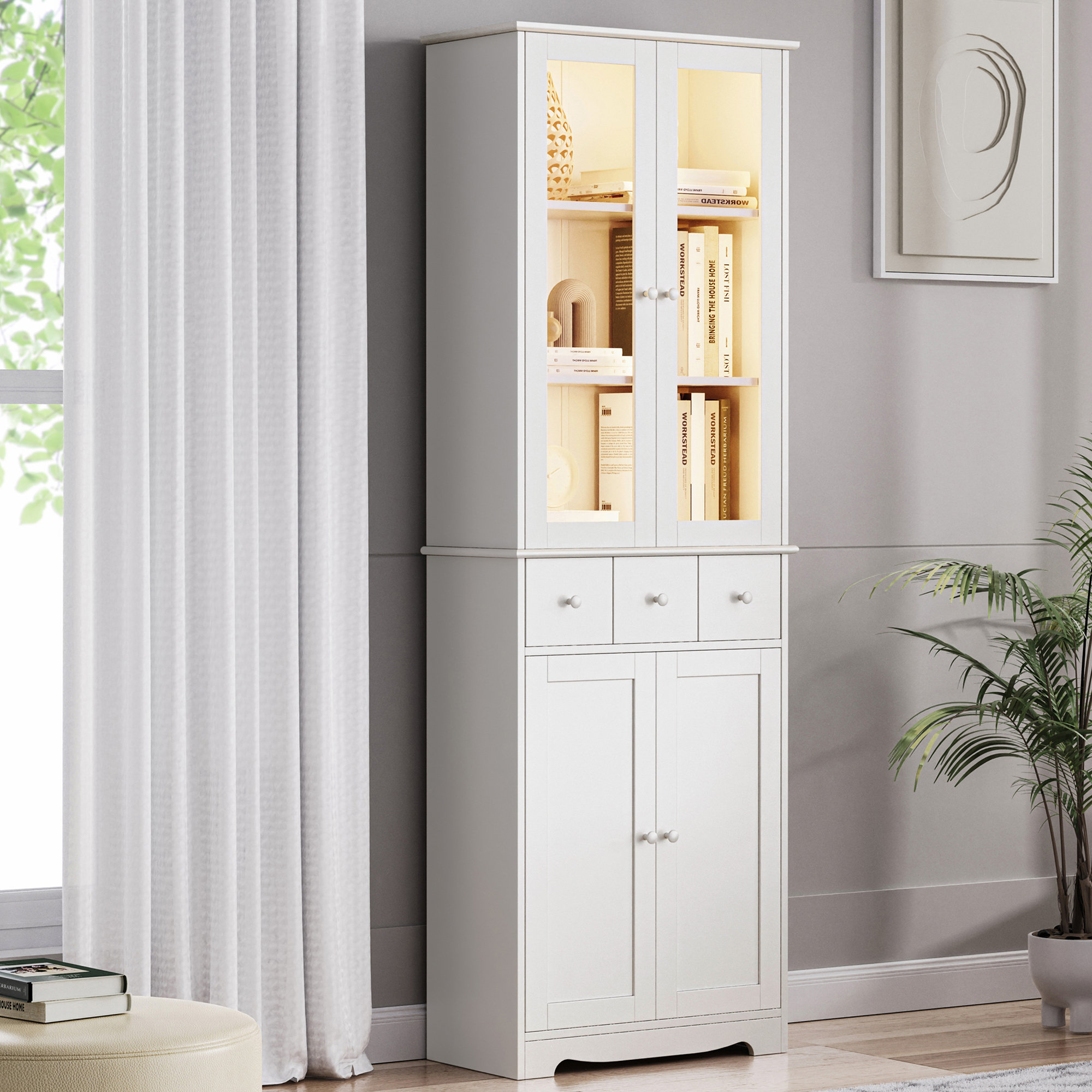 Wildon Home® Bansal Freestanding Linen Cabinet | Wayfair