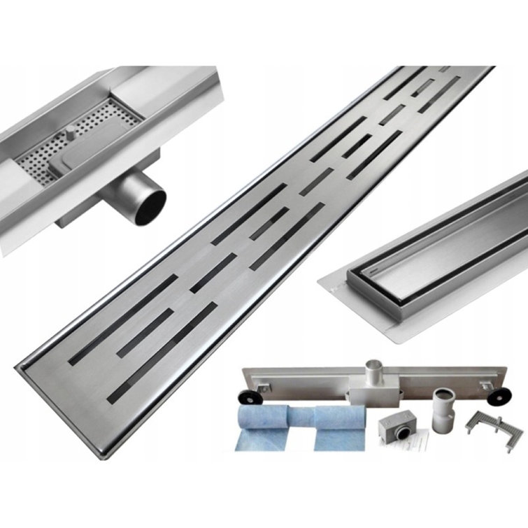 Symple Stuff Guro Linear Grid Waste Shower Drain | Wayfair.co.uk