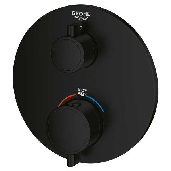 GROHE Grohtherm 2-Handle Shower Thermostatic Valve Trim Kit | Wayfair