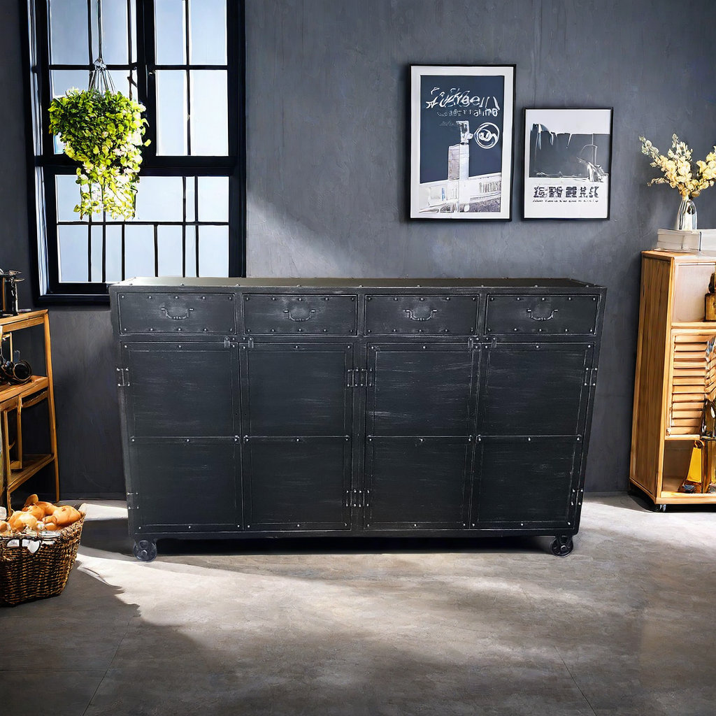 Williston Forge Iron industrial style movable sideboard - Wayfair Canada