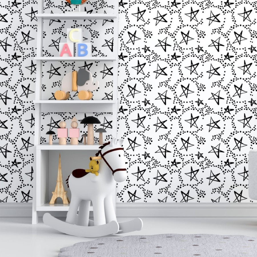 Isabelle & Max™ Bonley Stars and Dotted 8.5' L x 24" W Peel and Stick ...