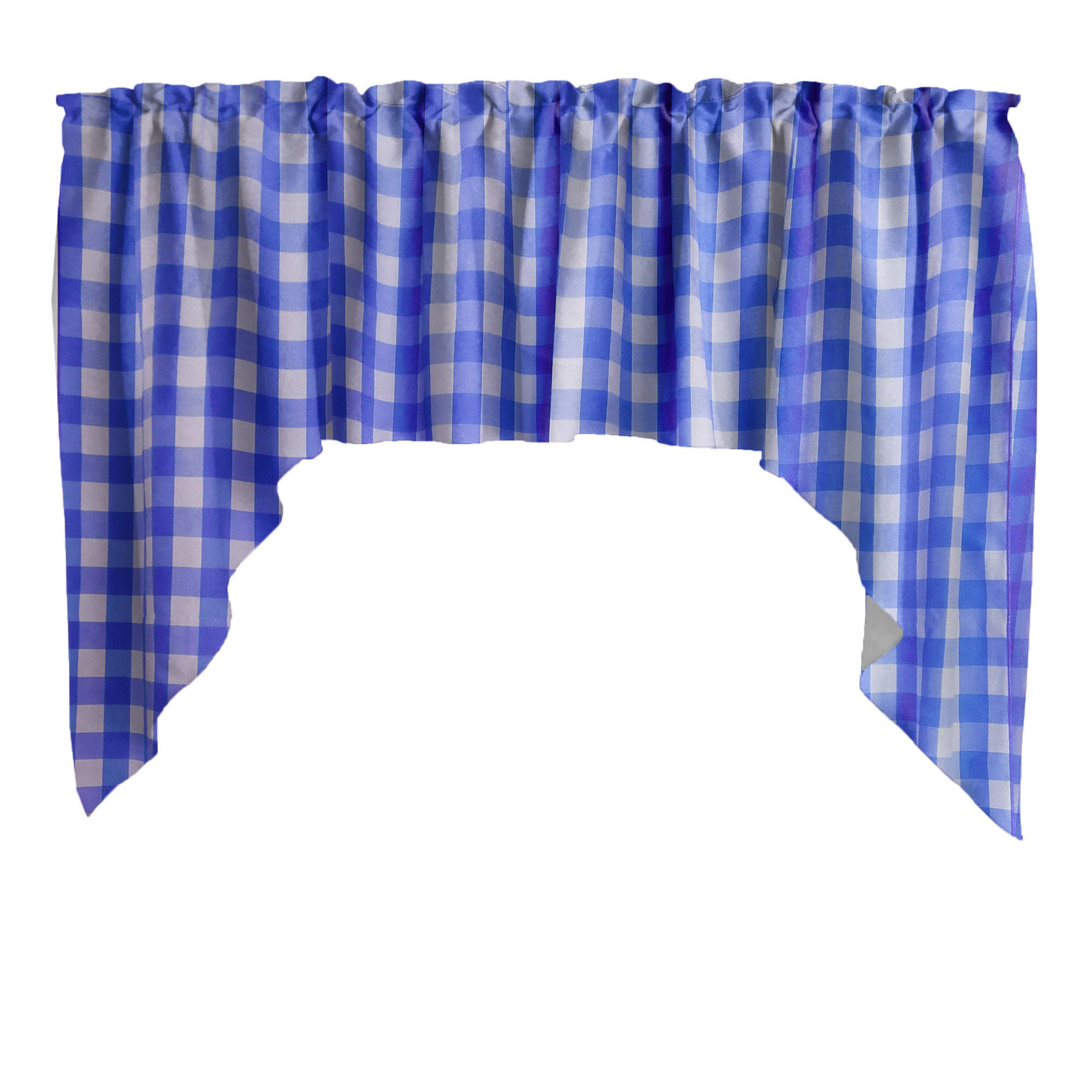 lovemyfabric Gingham Checkered Print Swag Window Valance | Wayfair