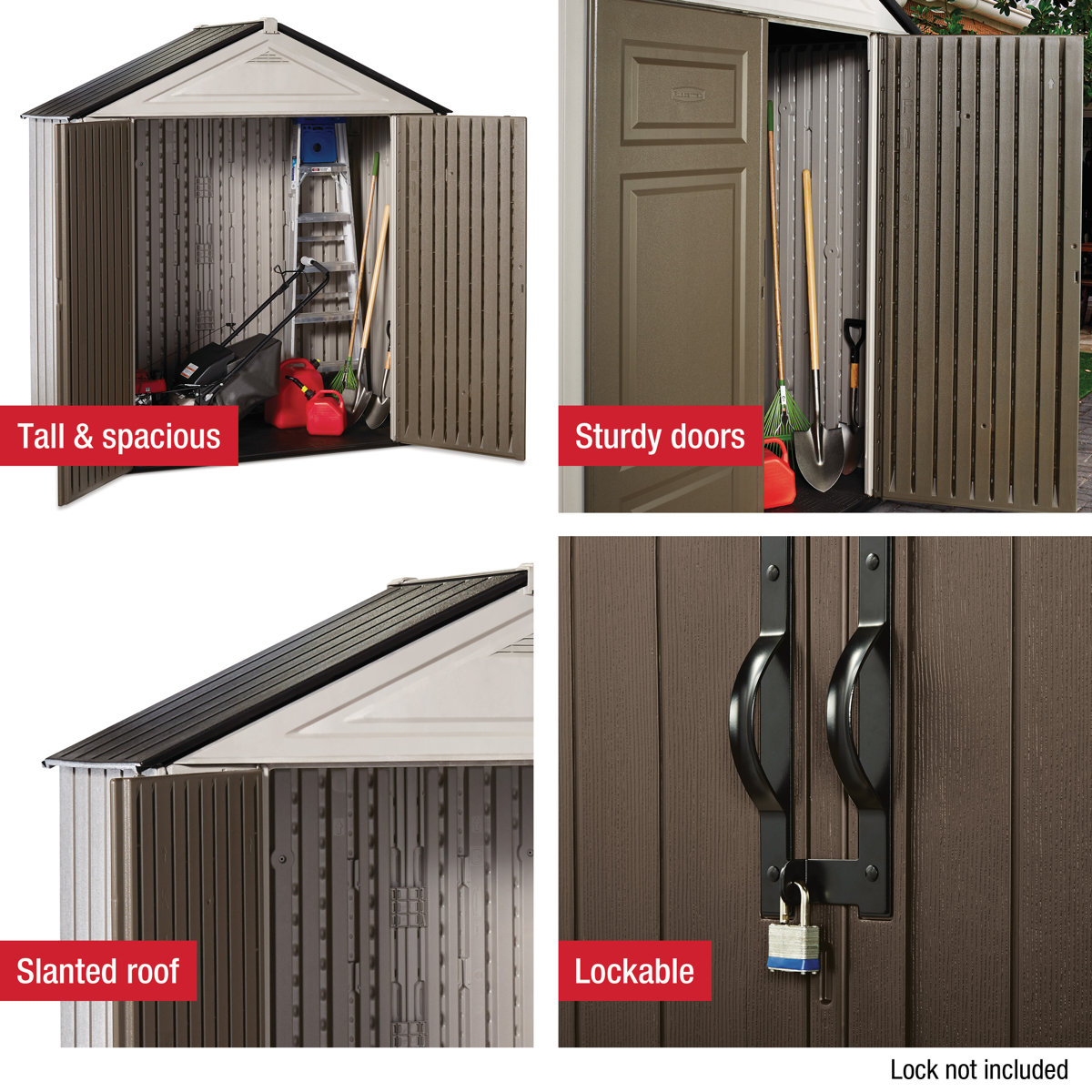 Rubbermaid Big Max Junior 3 ft. 5 in. x 7 ft. Storage Shed & Reviews ...