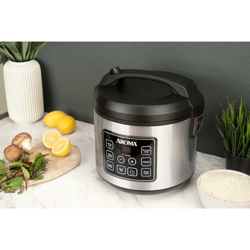 Aroma 5 Qt. Cool Touch Digital Slow Cooker, Food Steamer and Rice ...