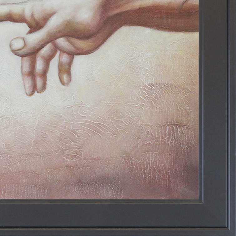 Wildon Home® Creation Of Adam Framed On Canvas by Michelangelo Painting ...
