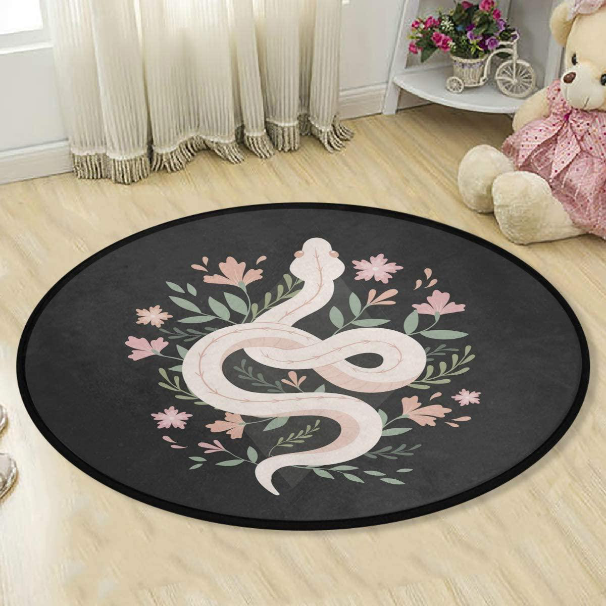 Trinx Non-Slip Circular Rugs Washable Comfort Carpet For Living Room ...