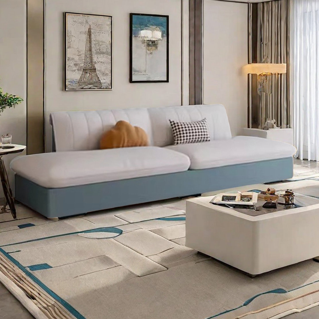 ComfySofa.s Armless cream French modern minimalist sofa - Wayfair Canada