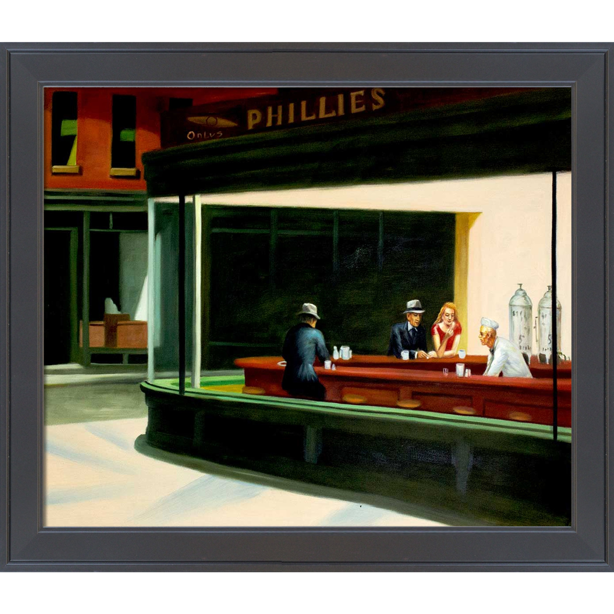 Wildon Home® Nighthawks, 1942 by Edward Hopper - Floater Frame Painting ...