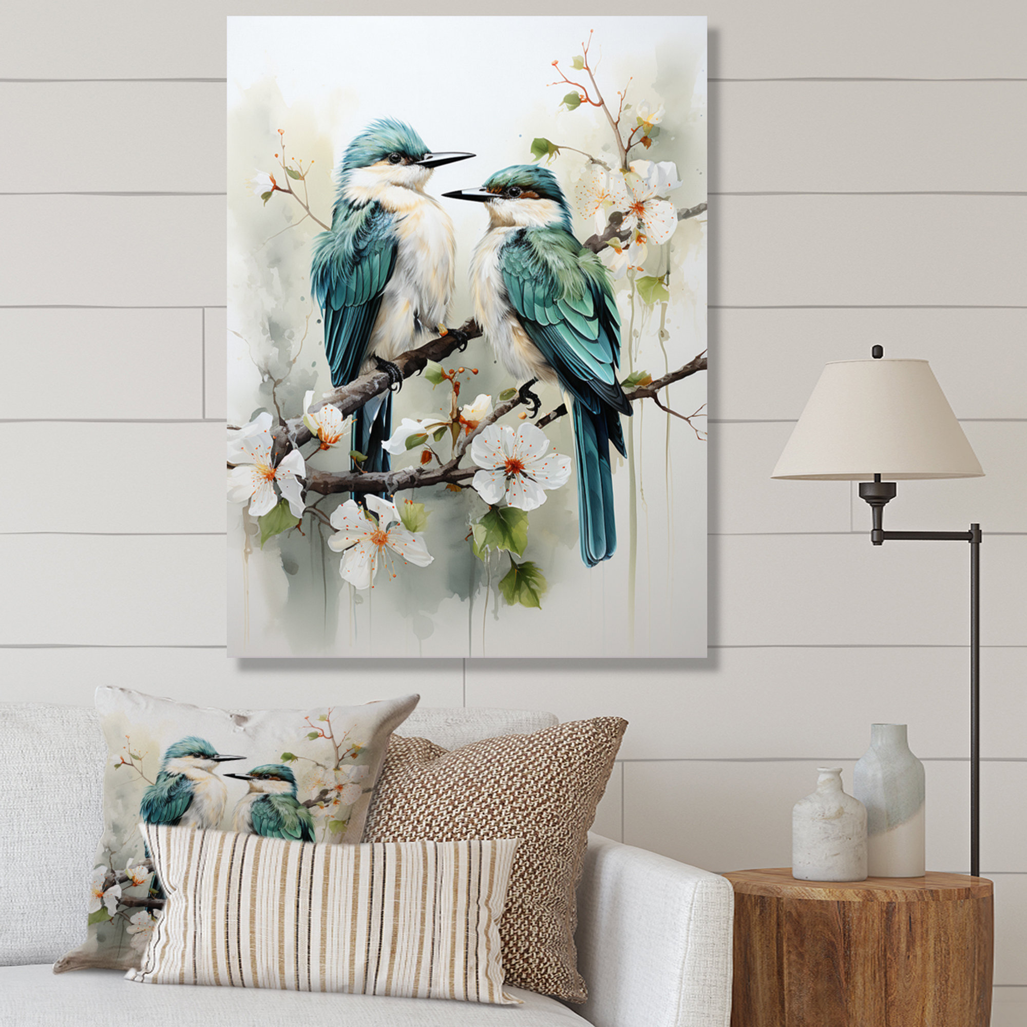 Red Barrel Studio® Azriella Bird Serenade Of Feathers II On Canvas ...