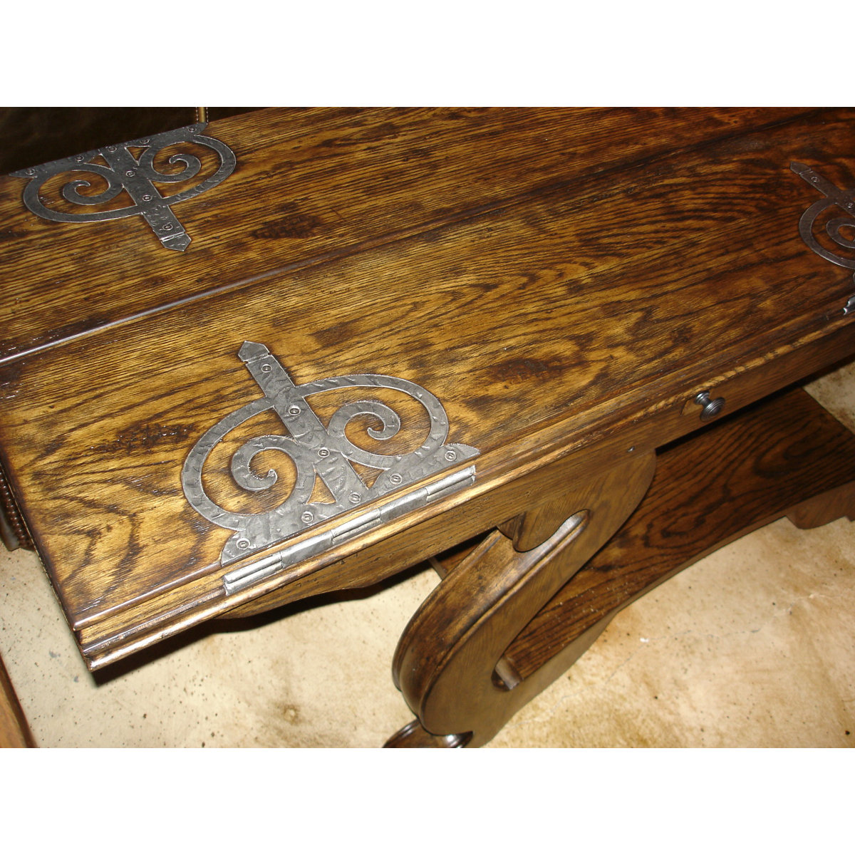 Regis Patrick Collection Lorraine 42" Rosa Morada Solid Wood Trestle ...