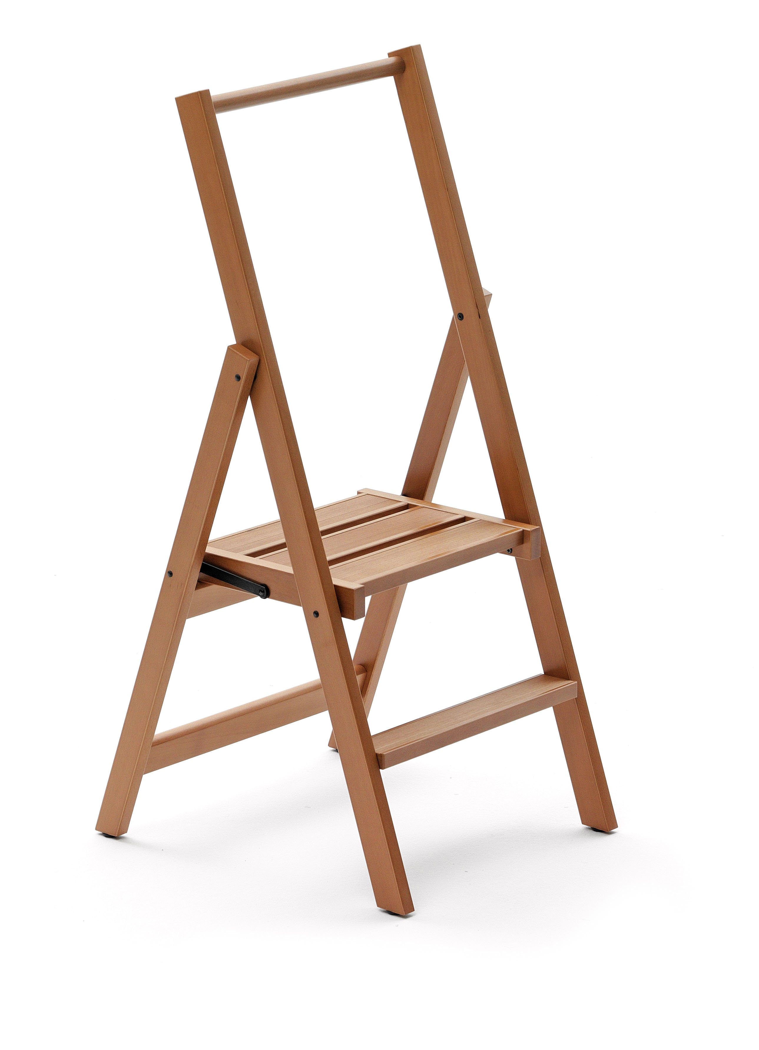 Union Rustic Bella 3.08 ft Wood Step Ladder with 265 lb. Load Capacity ...