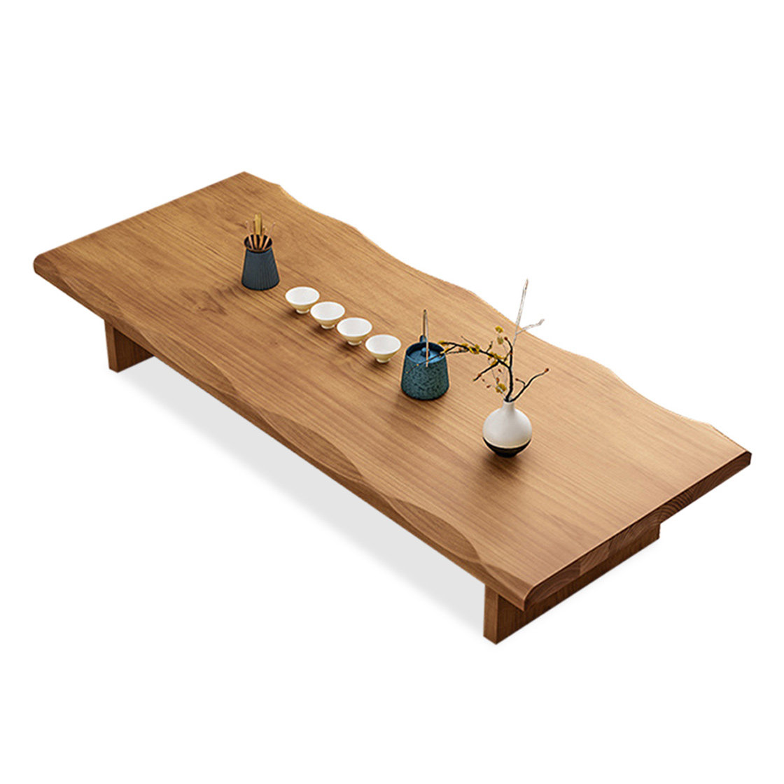 Flexy Infotech Burlywood Solid Wood Free form Coffee Table | Wayfair