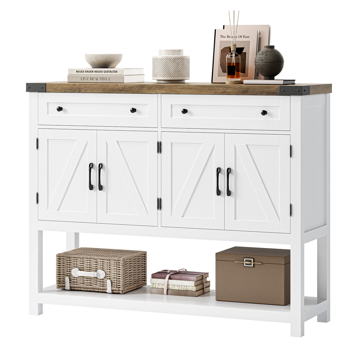 Laurel Foundry Modern Farmhouse Darius 47.2" W Console Table with 2 ...