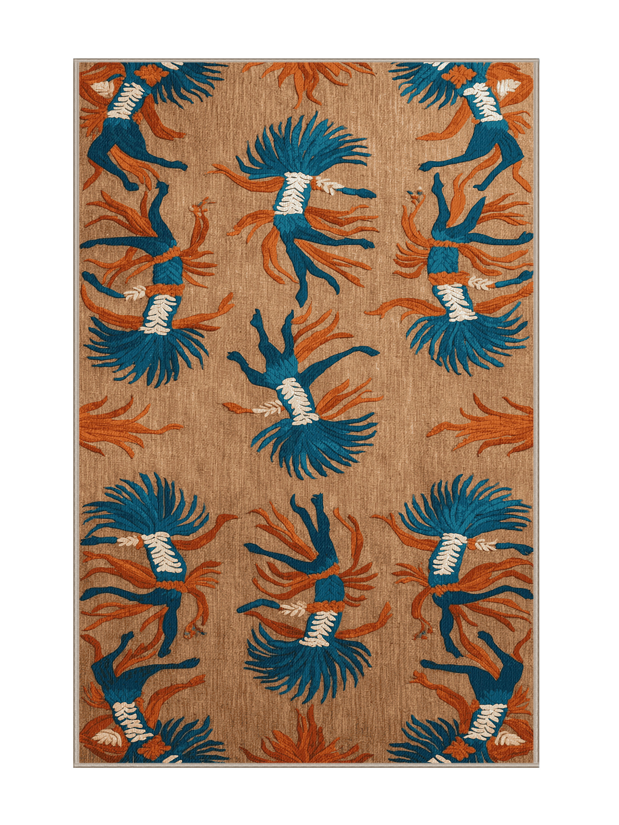 Dakota Fields Washable Dancing Hula Figures Hawaiian Area Rug | Wayfair
