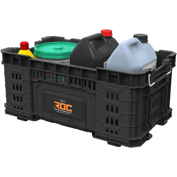 DWA Keter Roc Pro Gear Heavy Duty Tool Storage Crate Black | Wayfair.co.uk