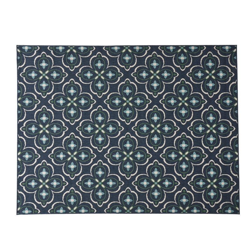 Bungalow Rose Tarawa Geometric Outdoor Rug & Reviews | Wayfair