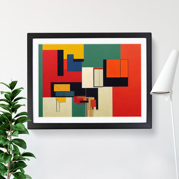 Metro Lane Abstract Cubism - Single Picture Frame Print | Wayfair.co.uk