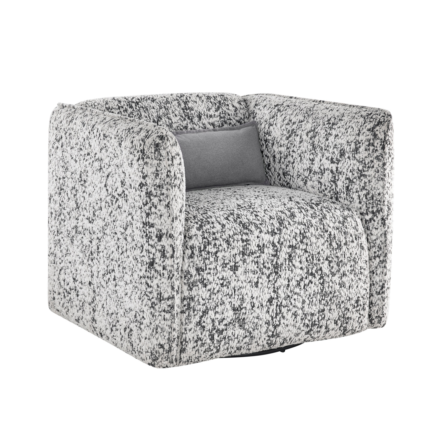 Hokku Designs High Foam Padding Gray Swivel Chair - Modern Living Room ...