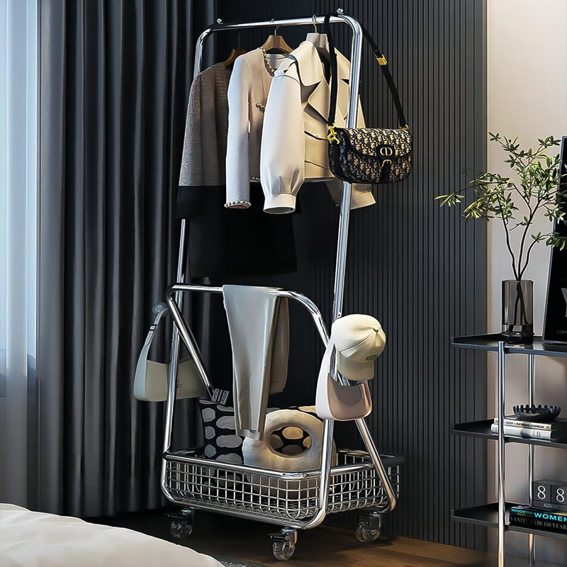 Recon Furniture 24.61'' Carbon Steel Rolling Clothes Racks /Garment ...