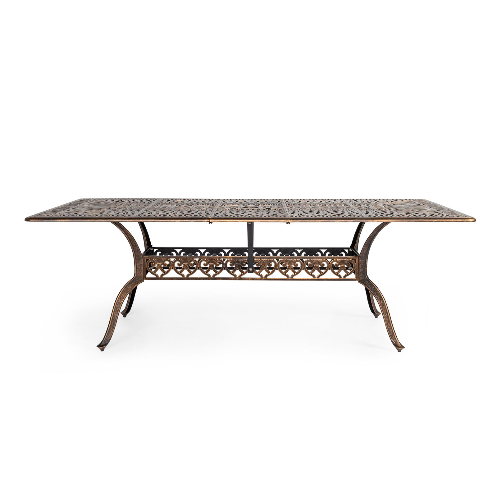 Darby Home Co 87In Bronze Patio Aluminium Rectangular Table | Wayfair