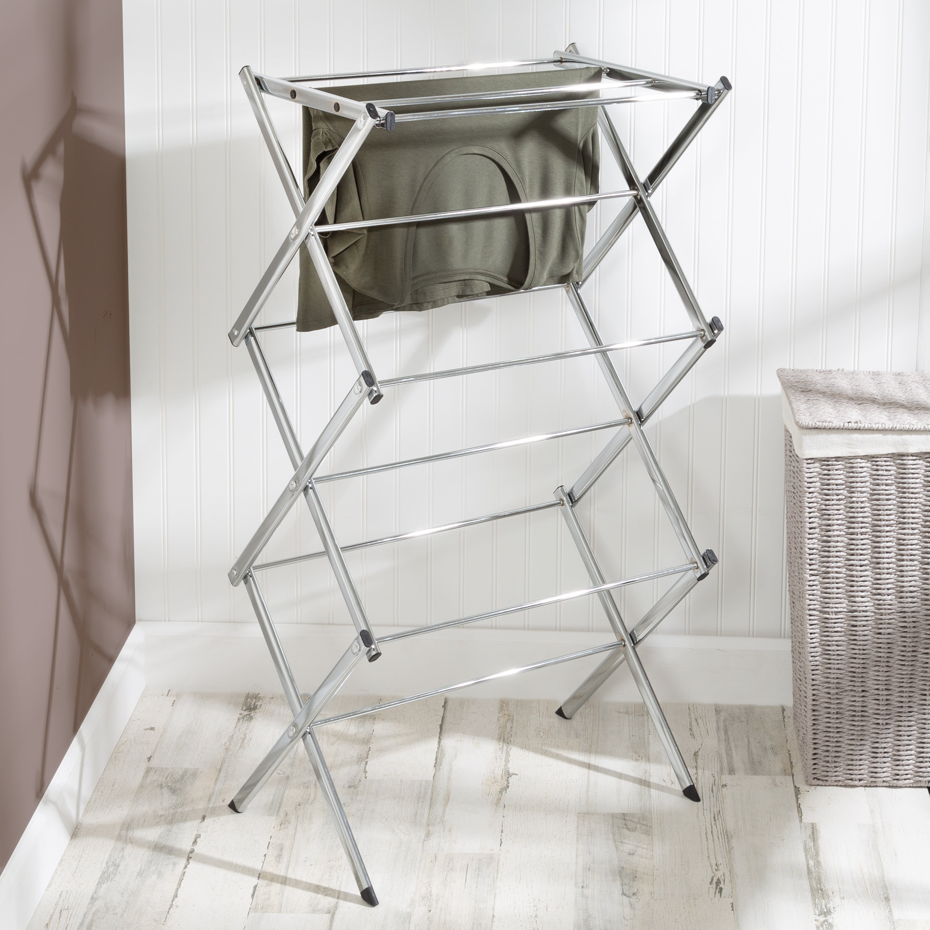 Rebrilliant Steel Foldable Accordion Drying Rack & Reviews | Wayfair